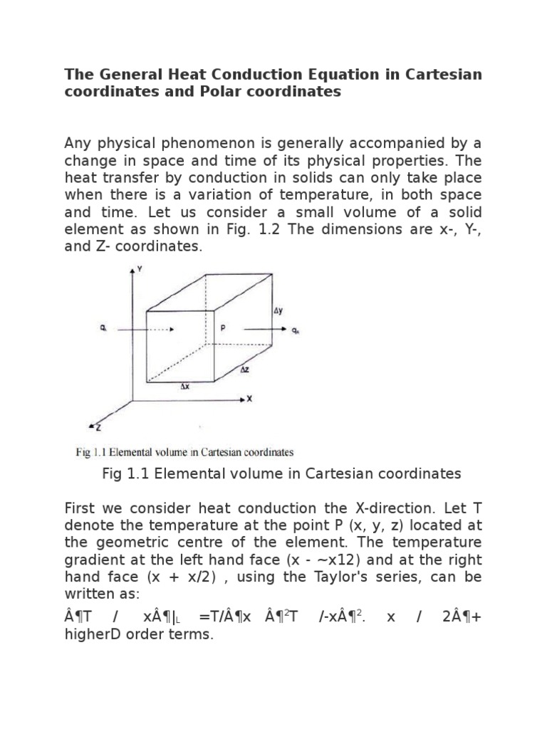 Heat Transfer Conduction Equation