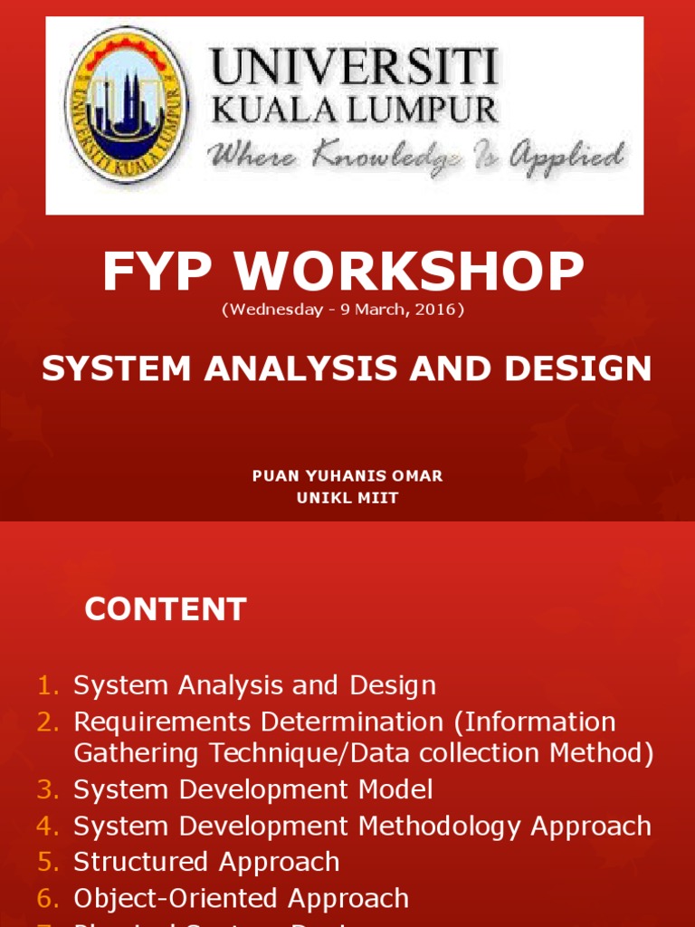 FYP 1 Workshop - System Design | PDF | Systems Design | Use Case