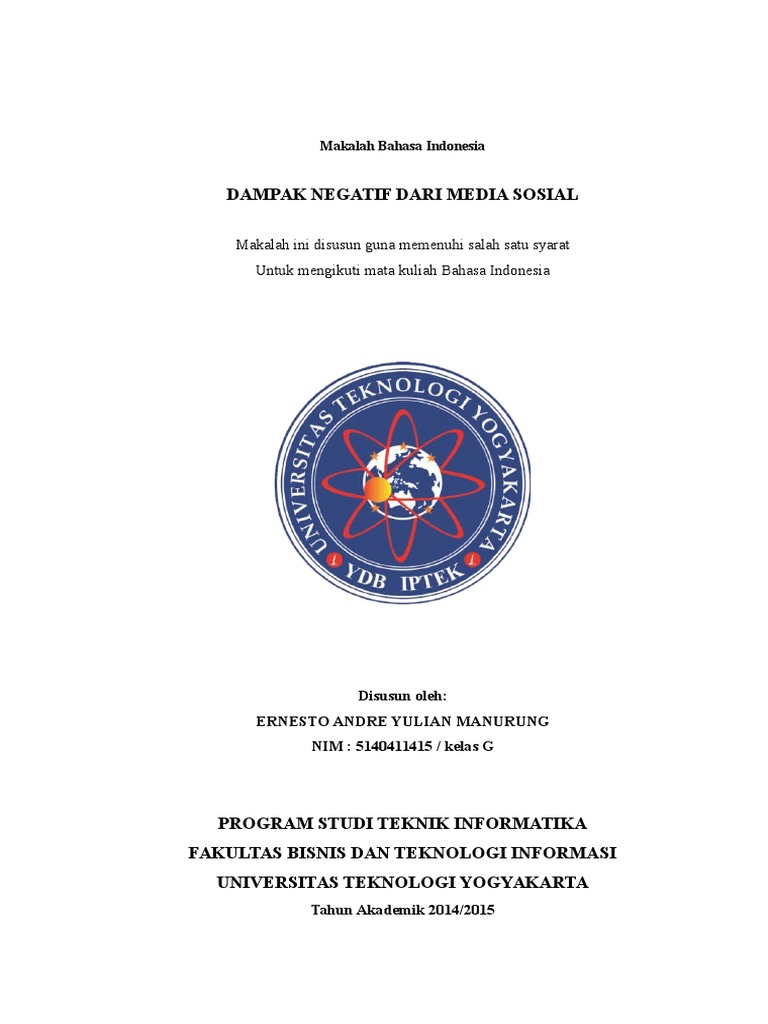 Contoh Cover Makalah Yang Benar | PDF