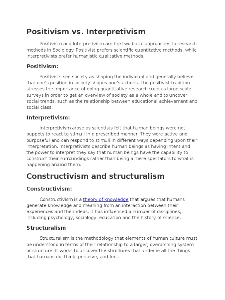 Positivism Vs | PDF