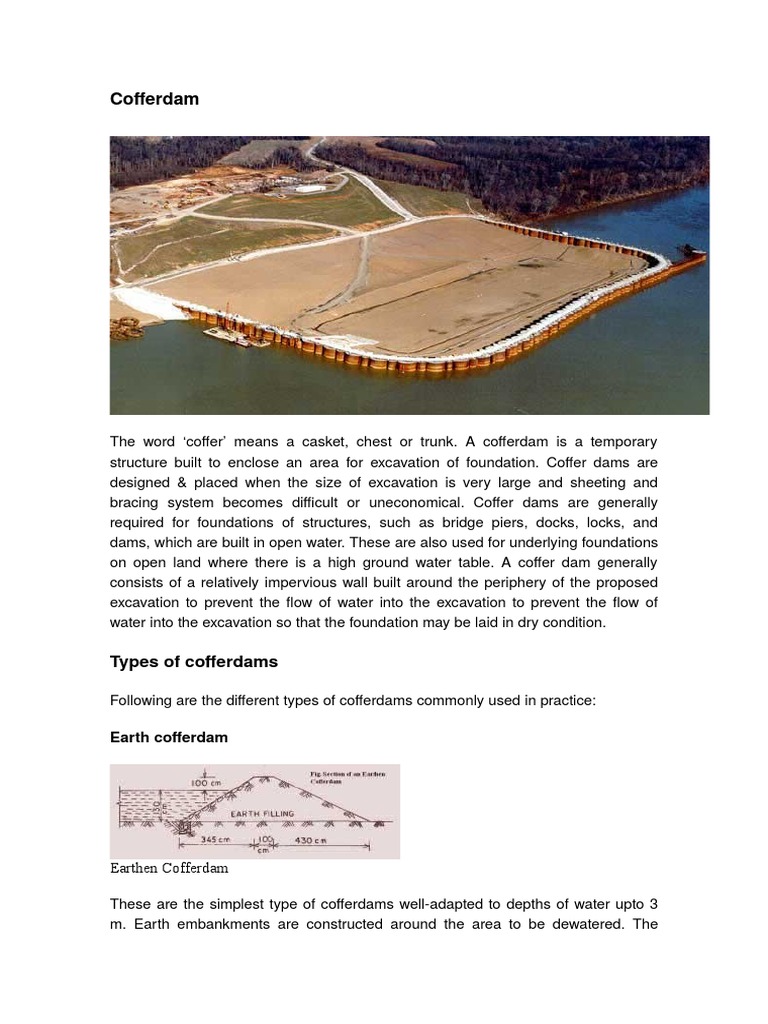 An In-Depth Examination of Common Cofferdam Types Used in Foundation ...
