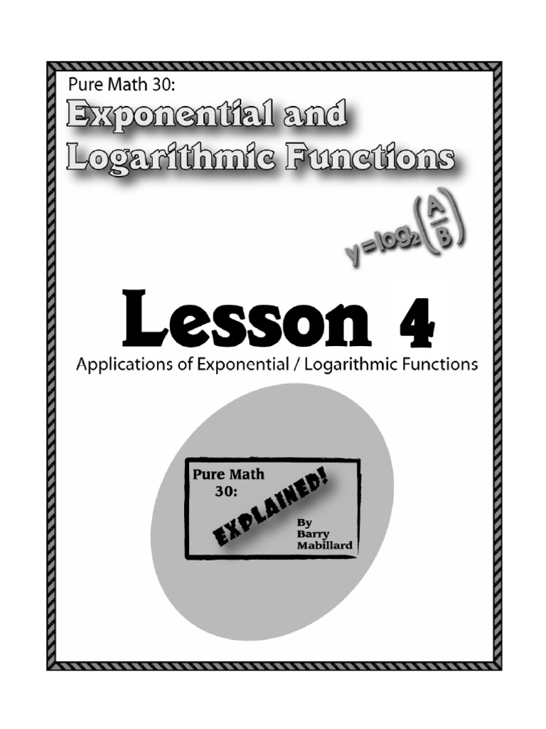 Pure Math 30: Logarithms Guide | PDF | Ph | Logarithm