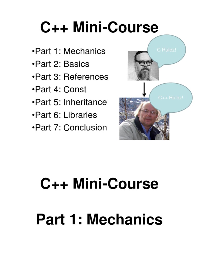 C++ Mini Course | PDF | C++ | Inheritance (Object Oriented Programming)