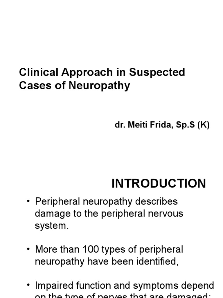 Clinical Approach in Neuropathy | PDF | Peripheral Neuropathy | Neurology