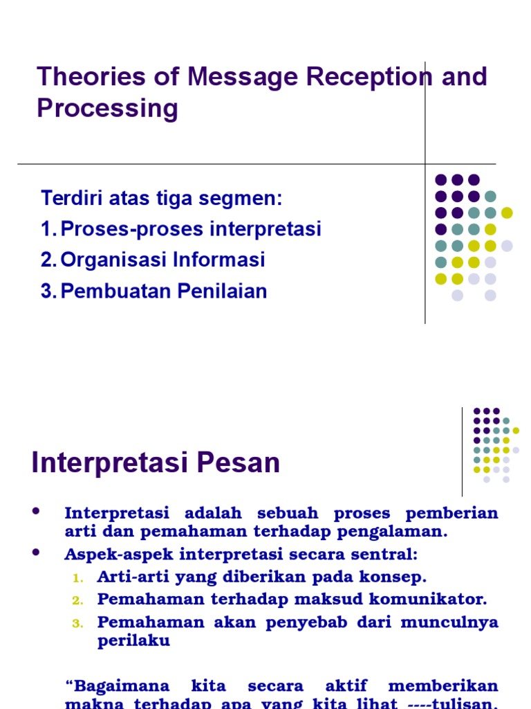 Theories of Message Reception | PDF