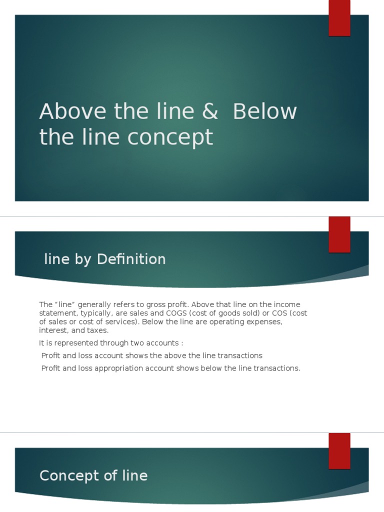Understanding Above and Below the Line Concepts | PDF