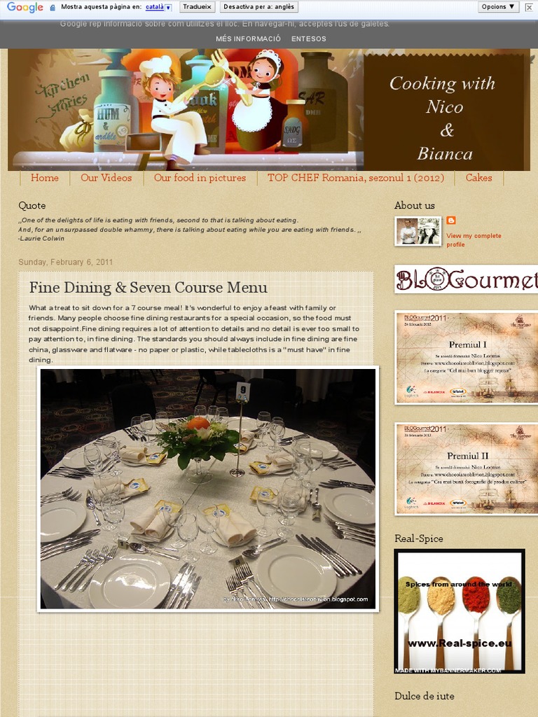 7 Course Fine Dining Menu Ideas | PDF | Cheesecake | Curry