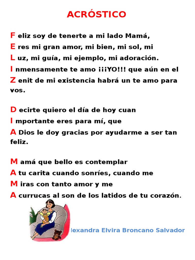 ACRÓSTICO Madre | PDF
