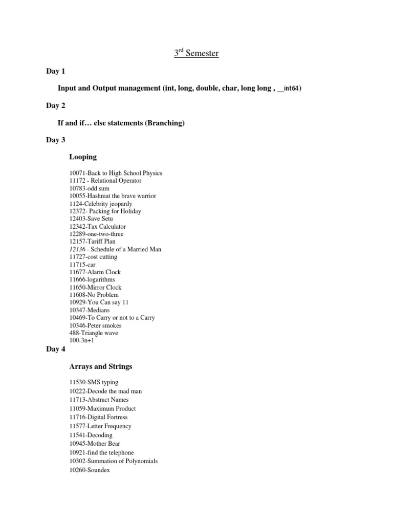 Acm Syllabus Pdf Algorithms And Data Structures Mathematical Concepts 