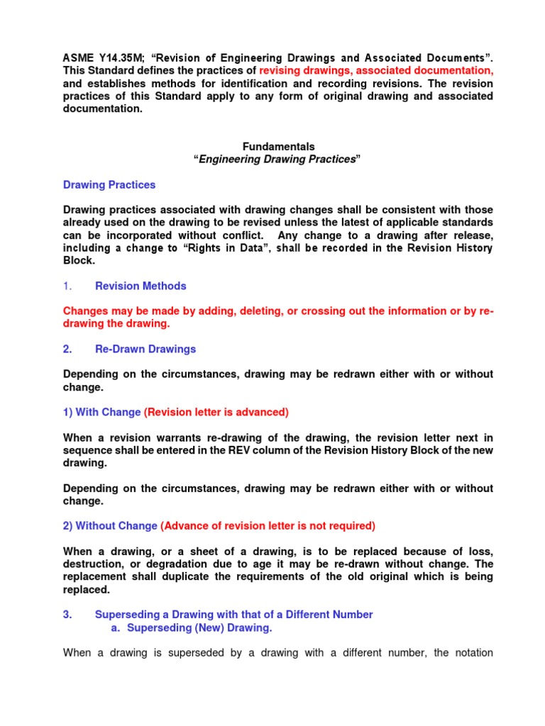 ASTM-Y14 35-Fundamentals Engineering Drawings PDF | PDF
