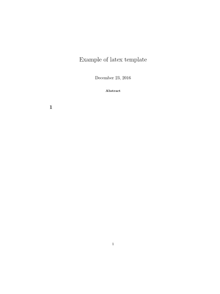 Example of Latex Template | PDF