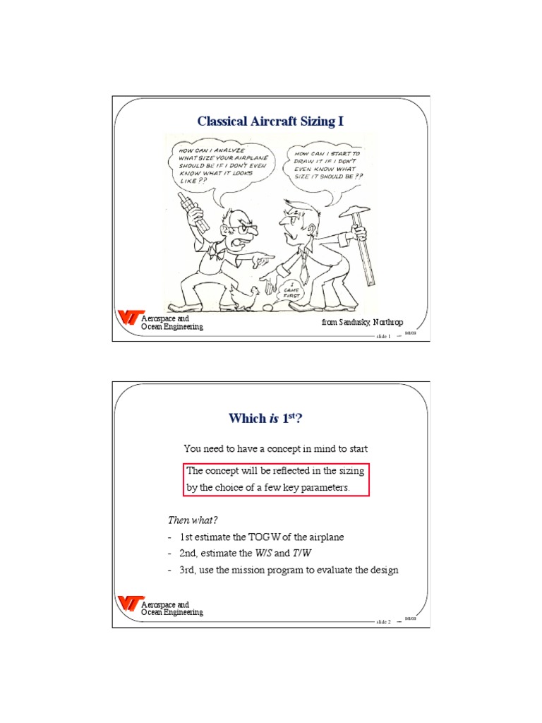 Classical Aircraft Sizing Techniques | PDF | Payload | Aerodynamics