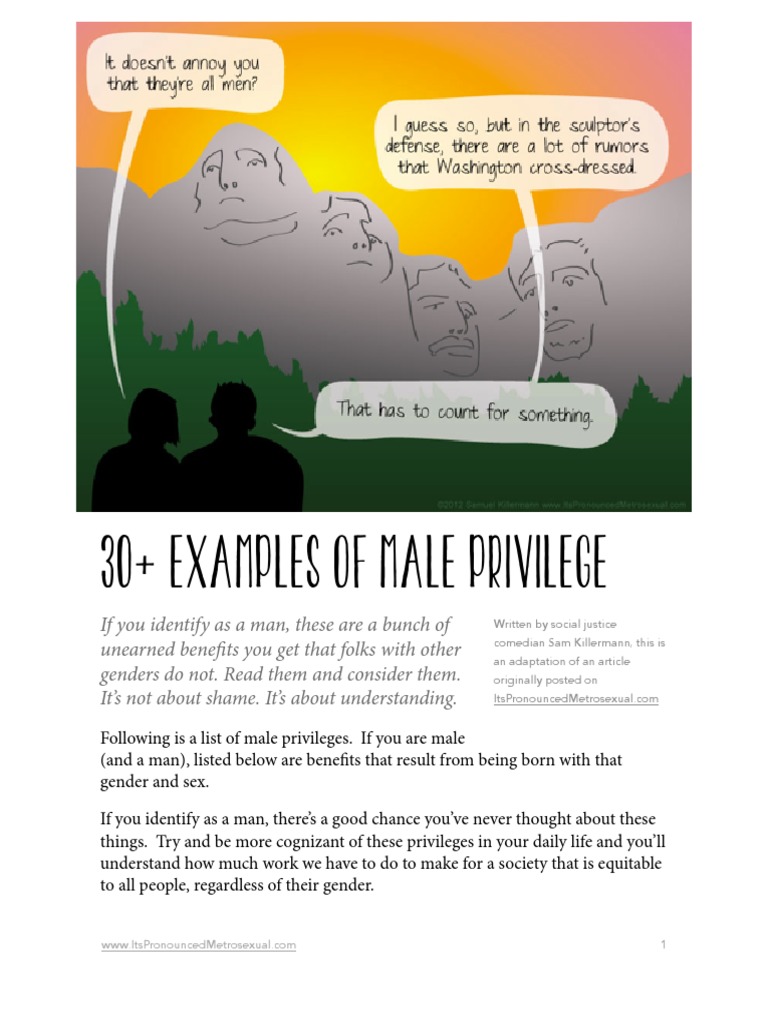 Male Privilege PDF | PDF | Gender Role | Critical Theory