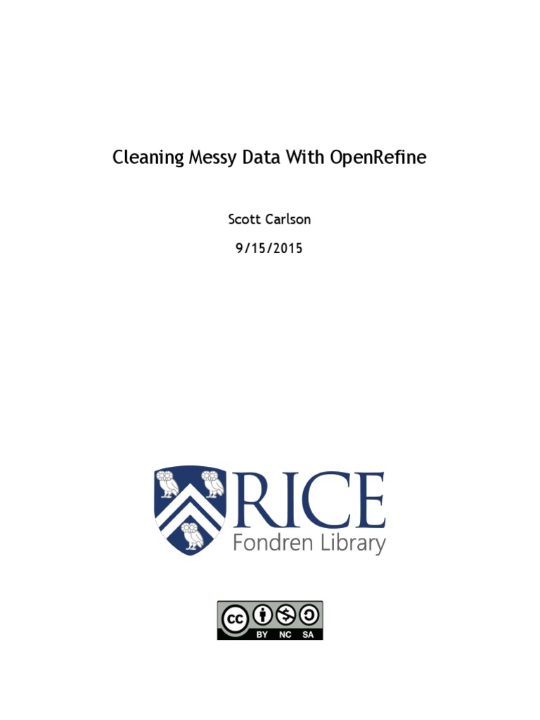 Cleaning Messy Data With Open Refine | PDF | Application Programming ...