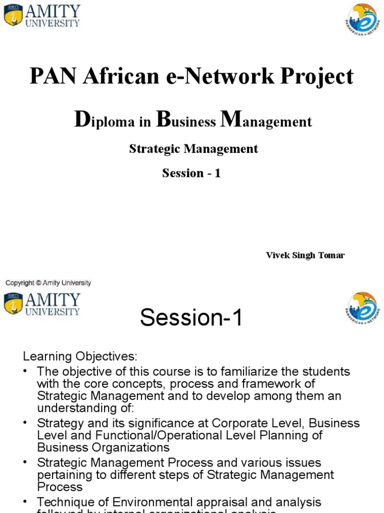 PAN African E-Network Project D B M: Iploma in Usiness Anagement | PDF