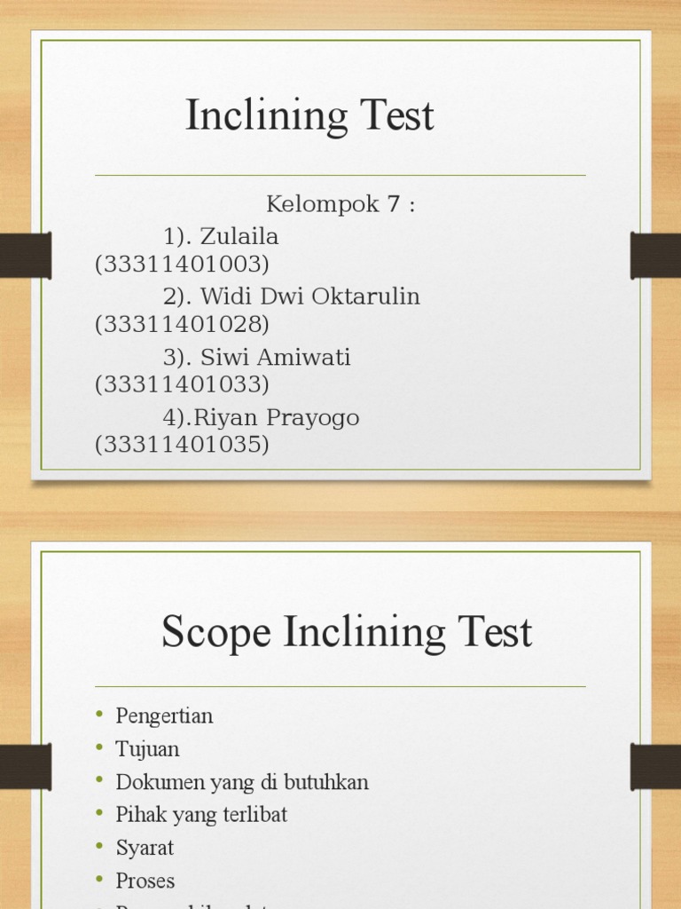 Inclining Test | PDF