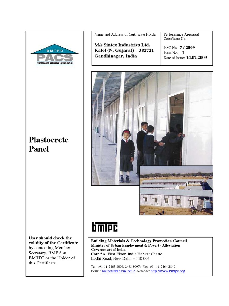 14 Plastocrete Panel | PDF