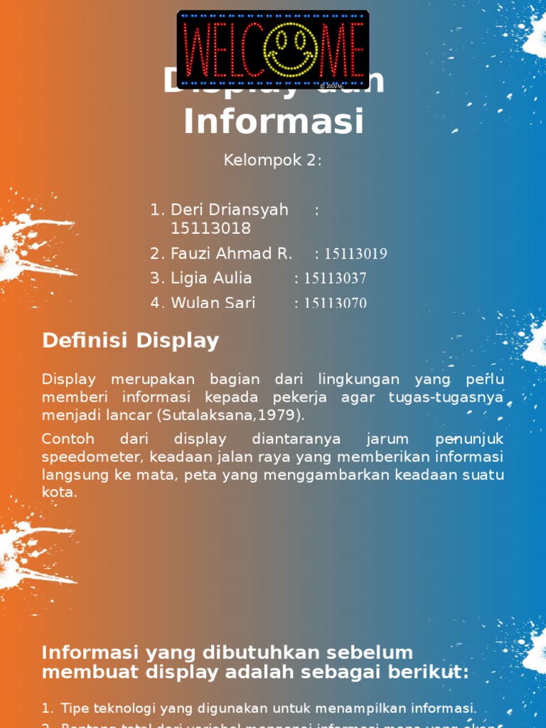 Display Dan Informasi | PDF