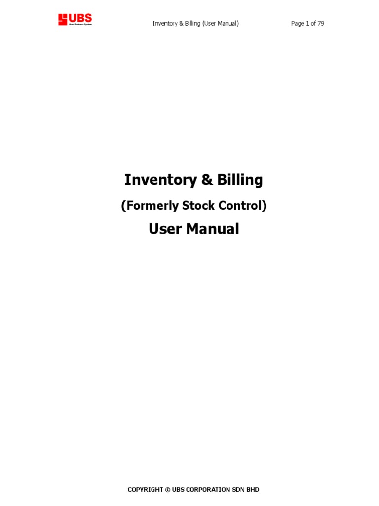 UserManual Inventory&Billing PDF | PDF | Business | Finance & Money ...