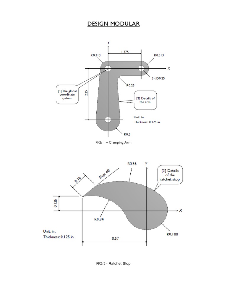Design Modular: FIG: 1 - Clamping Arm | PDF | Sports & Recreation ...