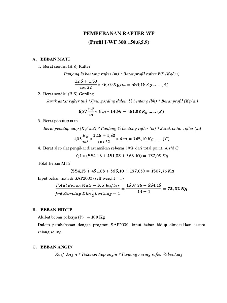 04-Pembebanan Rafter WF | PDF