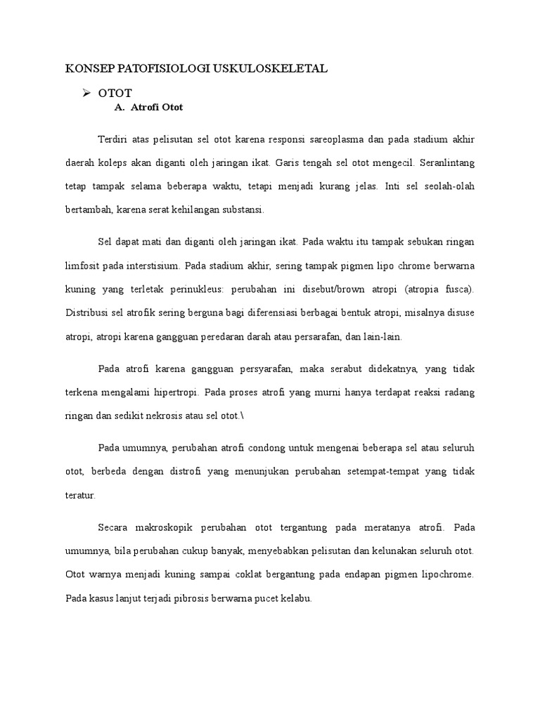 Patofisiologi Otot: Atrofi dan Distrofi | PDF | Kesehatan Holistik ...