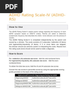 ADHD Rating Scale-IV Home Version | Attention Deficit Hyperactivity ...