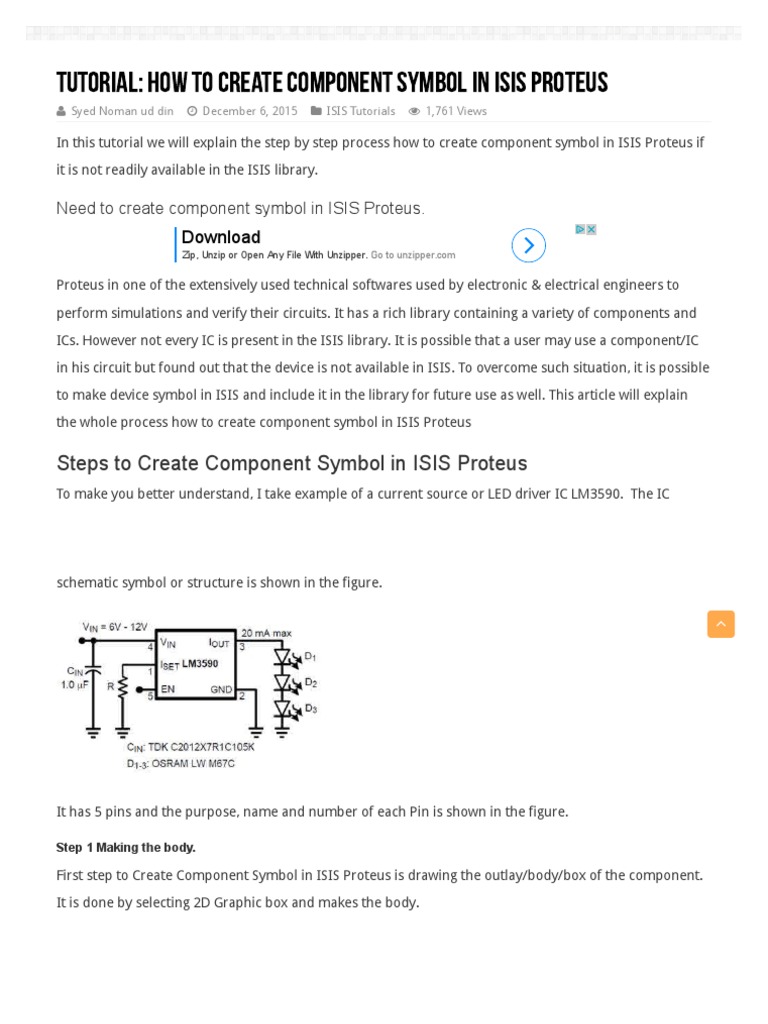 How to Create Component Symbol in ISIS Proteus | 2 D Computer Graphics ...