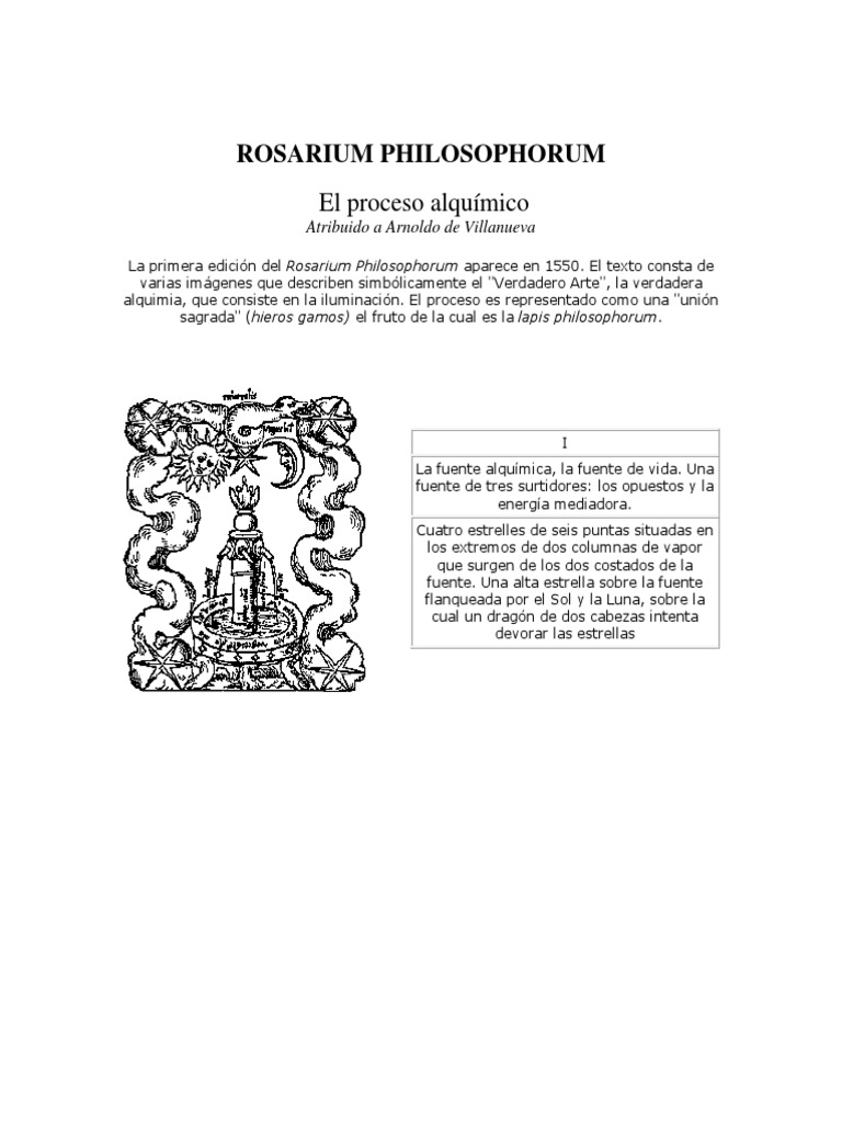 Rosarium Philosophorum - Arnau de Vilanova | PDF | Alquimia | Science