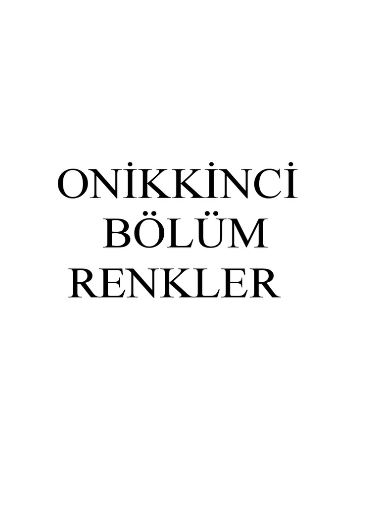 Işaret Dili 10.BÖLÜM Renkler | PDF