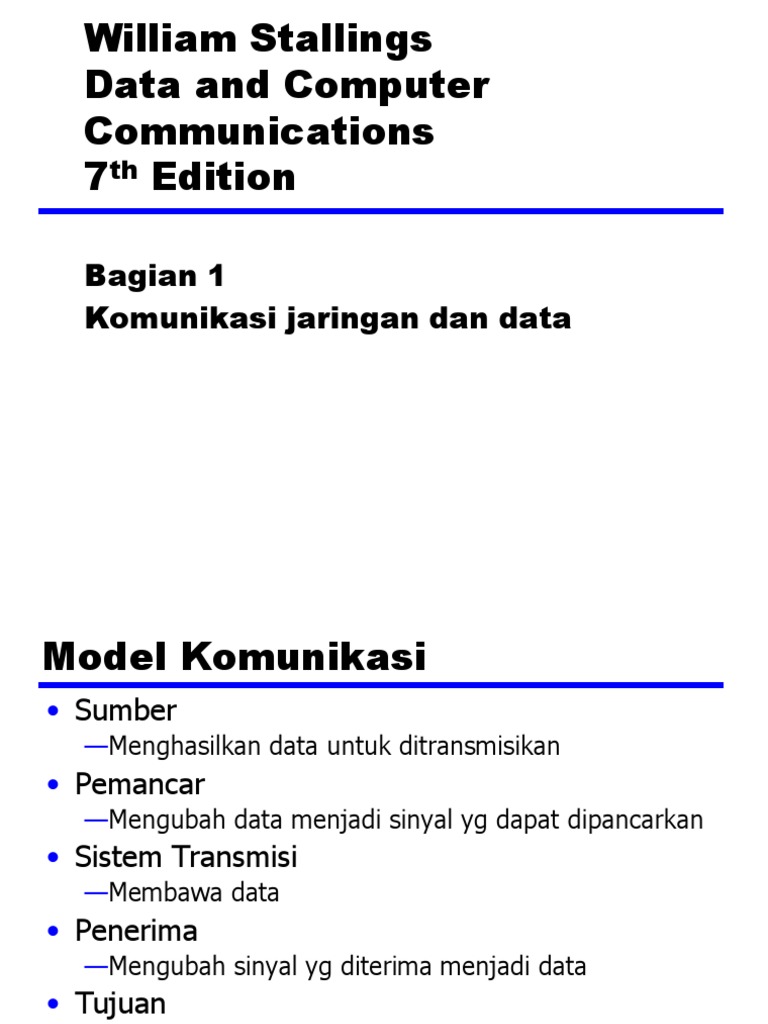 Komunikasi Data Dan Jaringan Komputer PDF | PDF