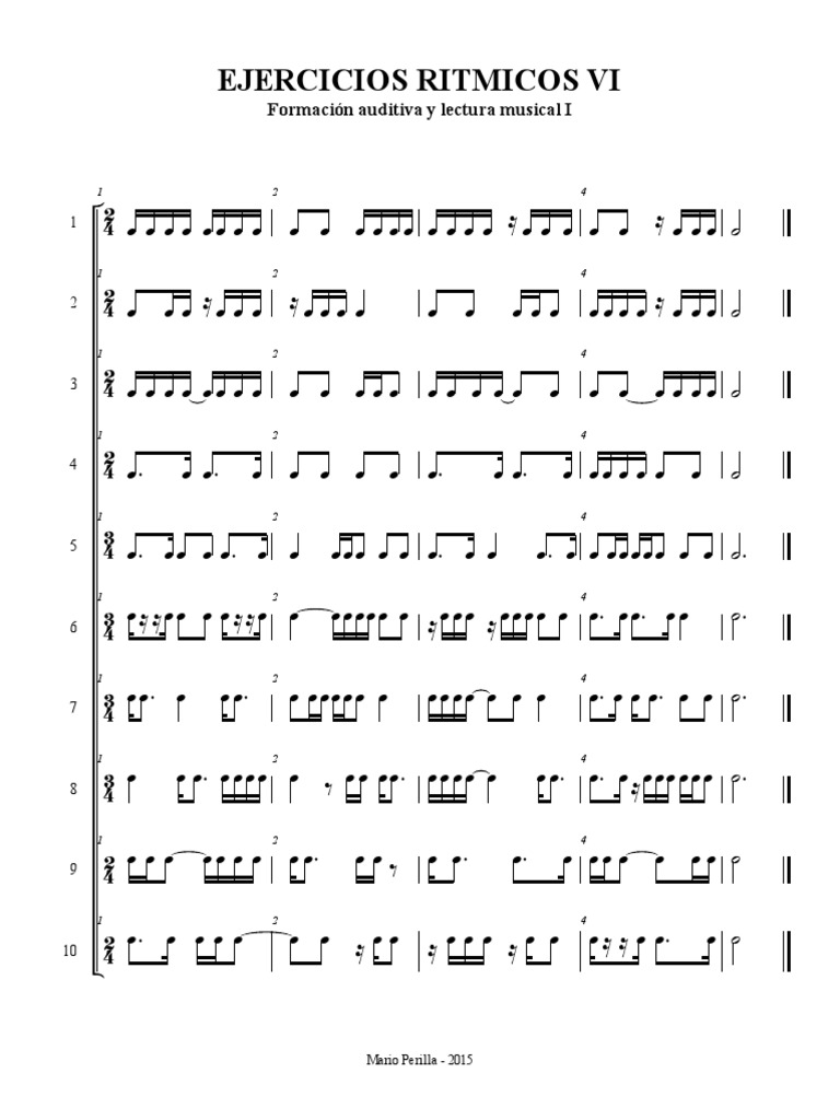 Ejercicios Ritmicos Vi | PDF