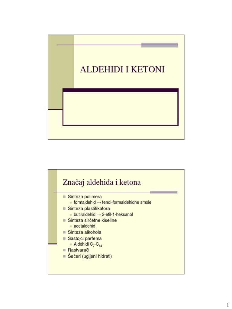 P3-Aldehidi I Ketoni | PDF