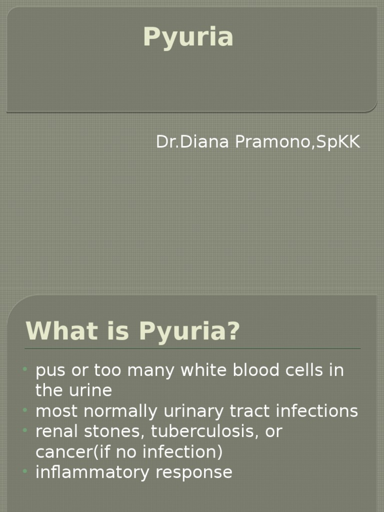 Pyuria.pptx | Diseases And Disorders | Medical