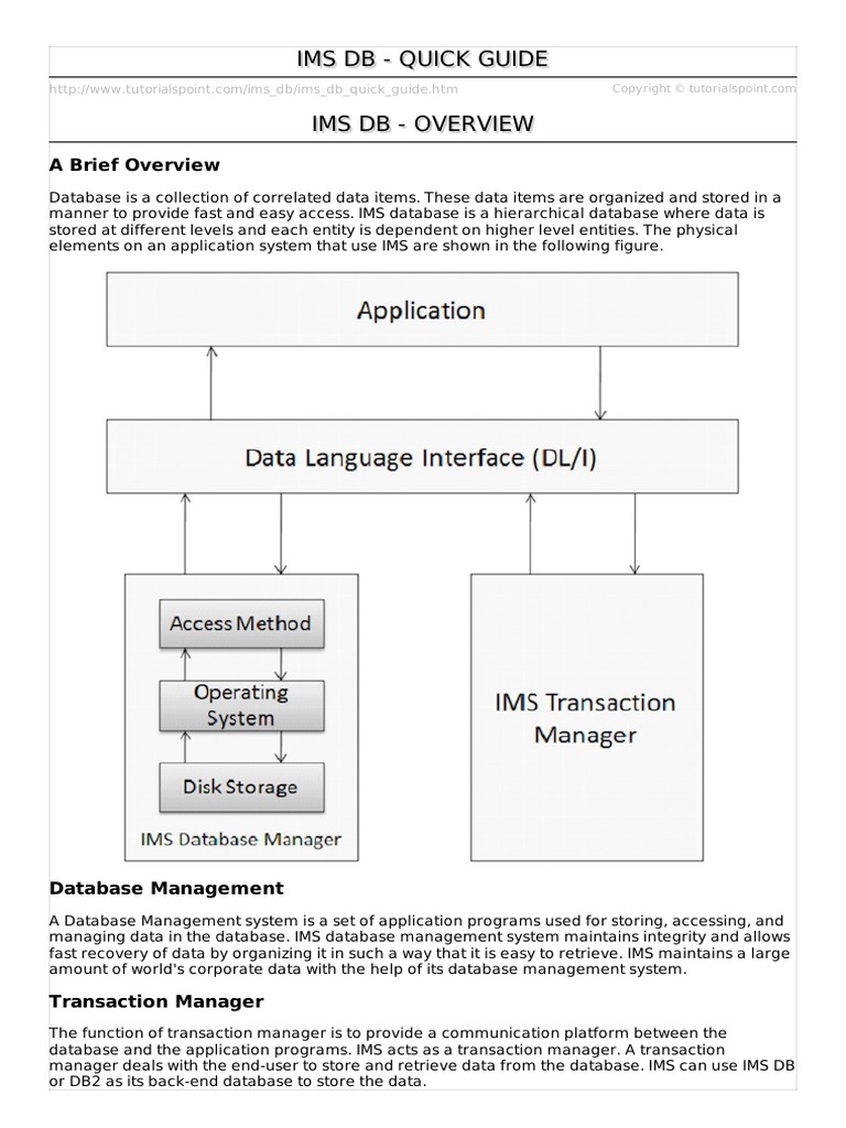 Ims DB Quick Guide | Download Free PDF | Database Index | Databases