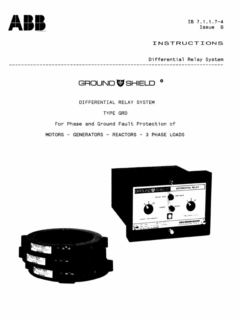 Differential Ground Relay ABB | PDF