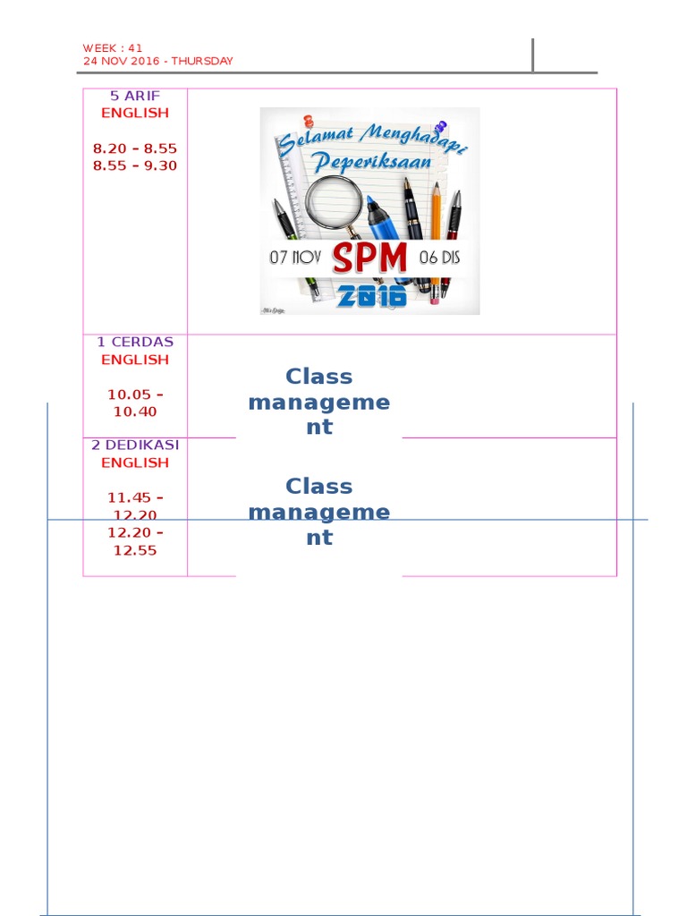 Class Manageme NT Class Manageme NT: English | PDF