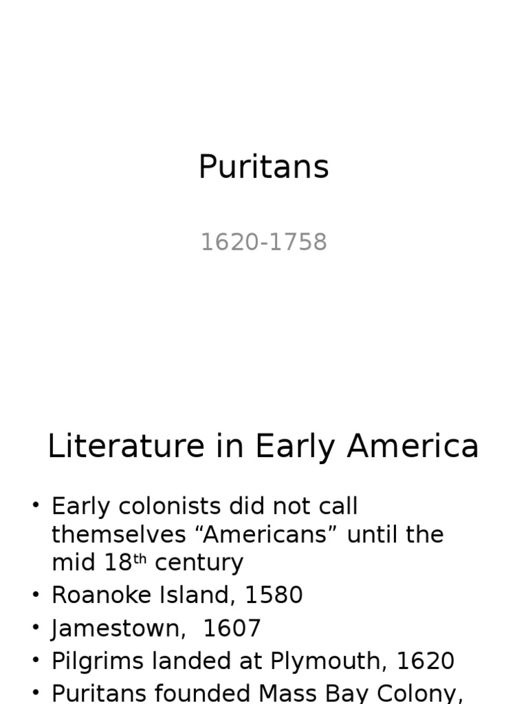 Puritan Literature | PDF | Puritans | Devil