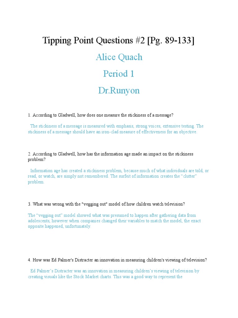 Tipping Point | PDF | The Muppets | Cognition