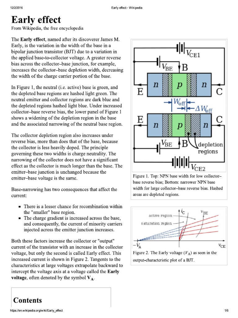 Early Effect - Wikipedia | PDF