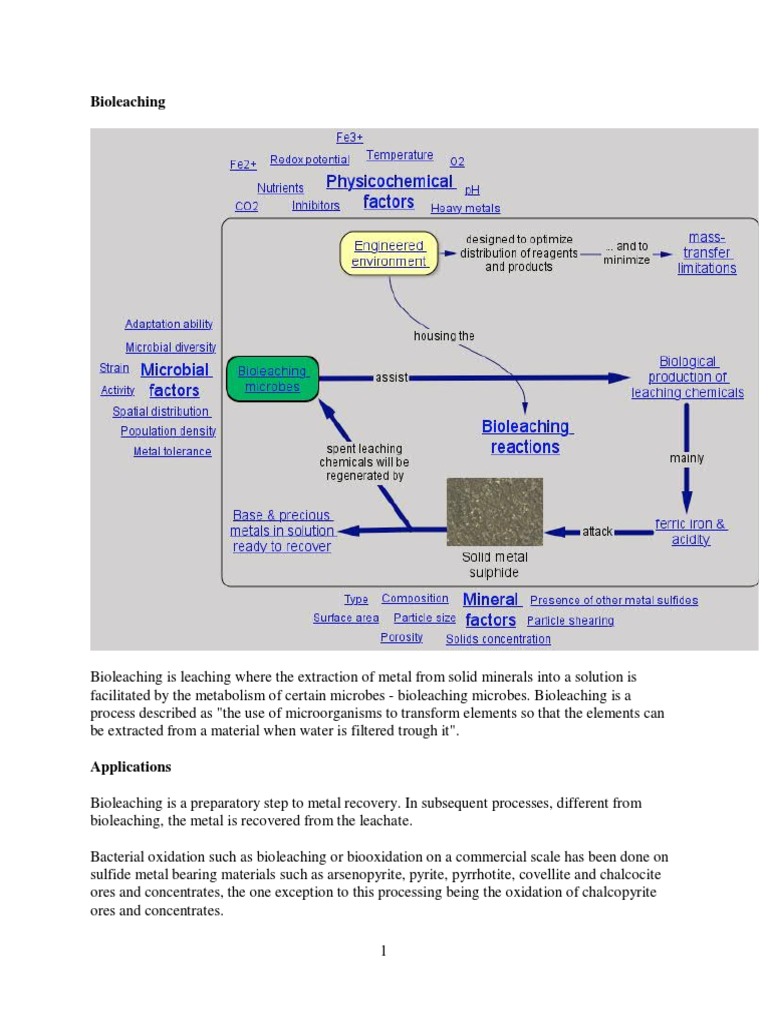 Bioleaching PDF | PDF | Atoms | Sets Of Chemical Elements