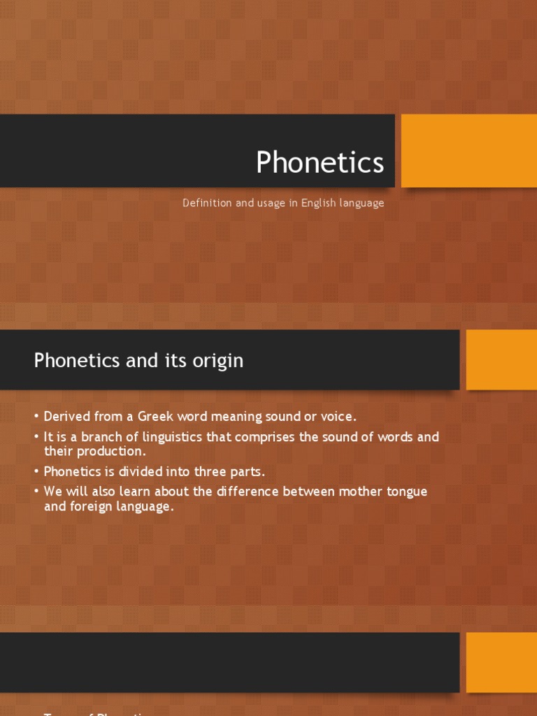 Phonetics: Definition and Usage in English Language | Download Free PDF ...