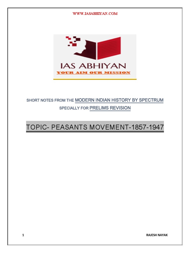 Short Notes From Spectrum History-Part-I PDF | PDF | Mahatma Gandhi ...
