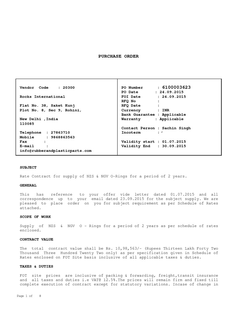 Tender Format | PDF | Business | Nature