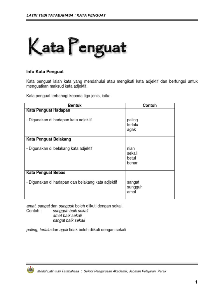 Kata Penguat PDF | PDF