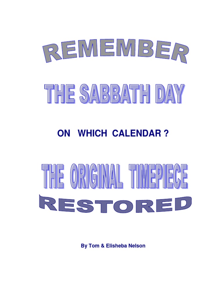Remember the Sabbath Day on Which Calendar | Sabbath In Christianity ...