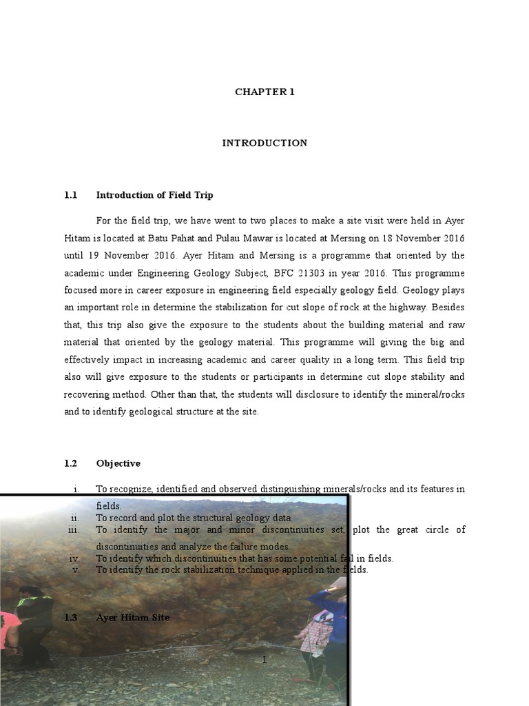 Geology Field Trip Insights: Ayer Hitam & Pulau Mawar | PDF ...