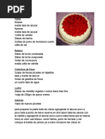Receta de Chiskey | PDF | Tarta de queso | Crema