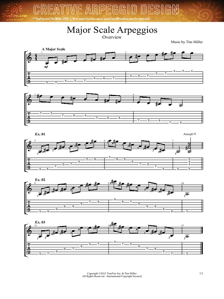 Major Scale Arpeggios | PDF