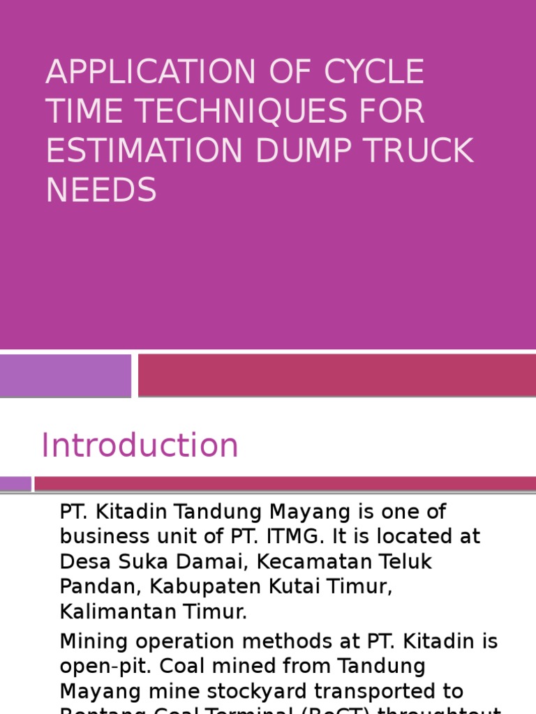 Efficient Dump Truck Cycle Time | PDF
